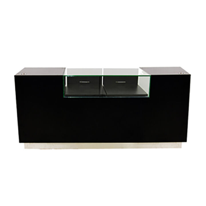 DOUBLE POS COUNTER - BLACK | GA RETAIL SOLUTIONS