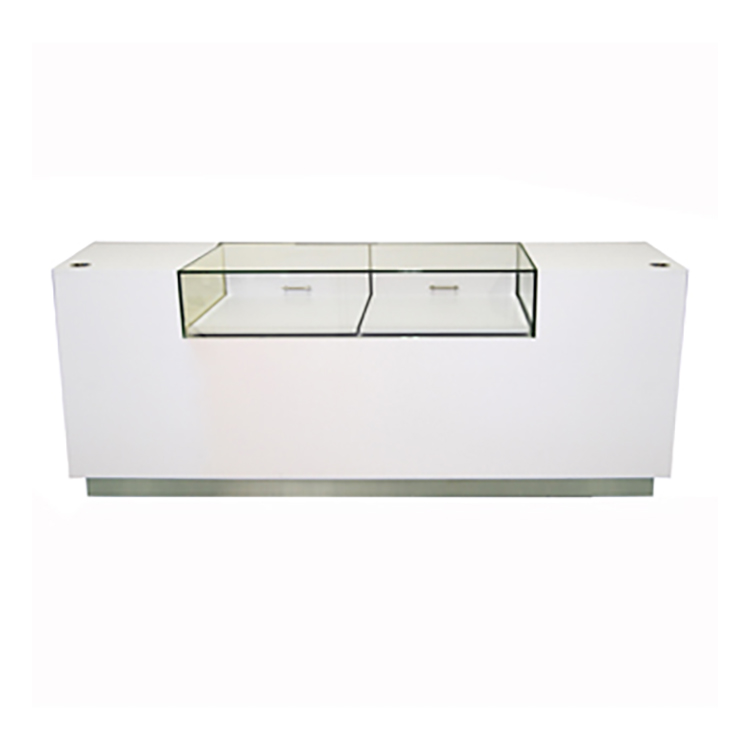 DOUBLE POS COUNTER - WHITE | GA RETAIL SOLUTIONS